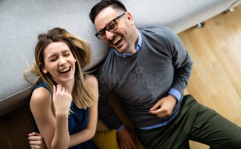 Happy Couple in Love Spending Time Together and Having Fun Stock Image ...