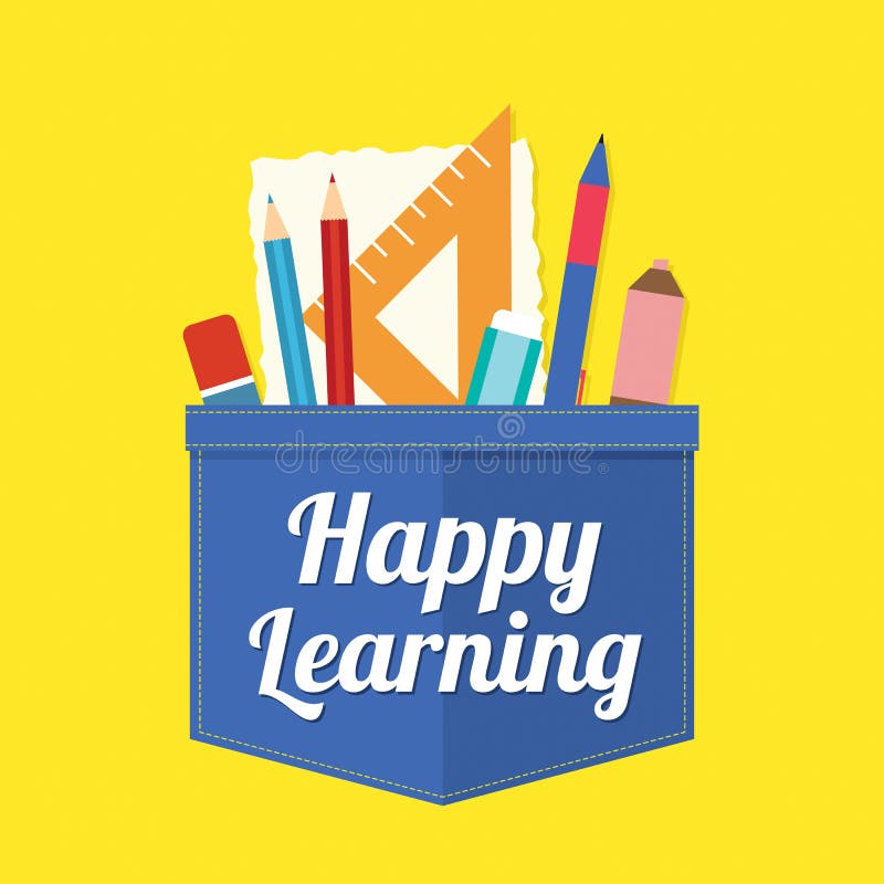 Happy learning stock illustration. Illustration of happy - 7334574