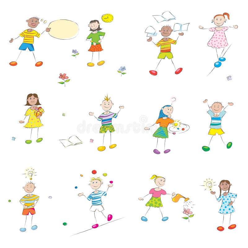 Happy learning stock illustration. Illustration of happy - 7334574