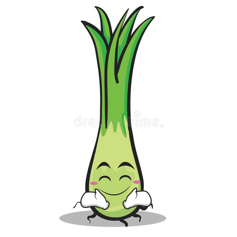 Happy Leek Character Cartoon Stock Vector - Illustration of vegetable ...