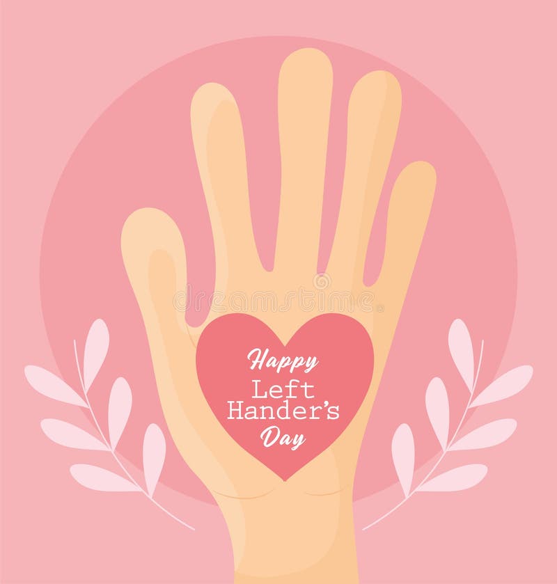 Happy Left Handers Day Card Stock Vector - Illustration of date ...