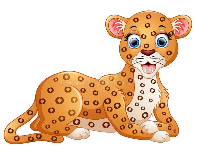 Happy Leopard Cartoon Lay Down Stock Vector - Illustration of panther ...