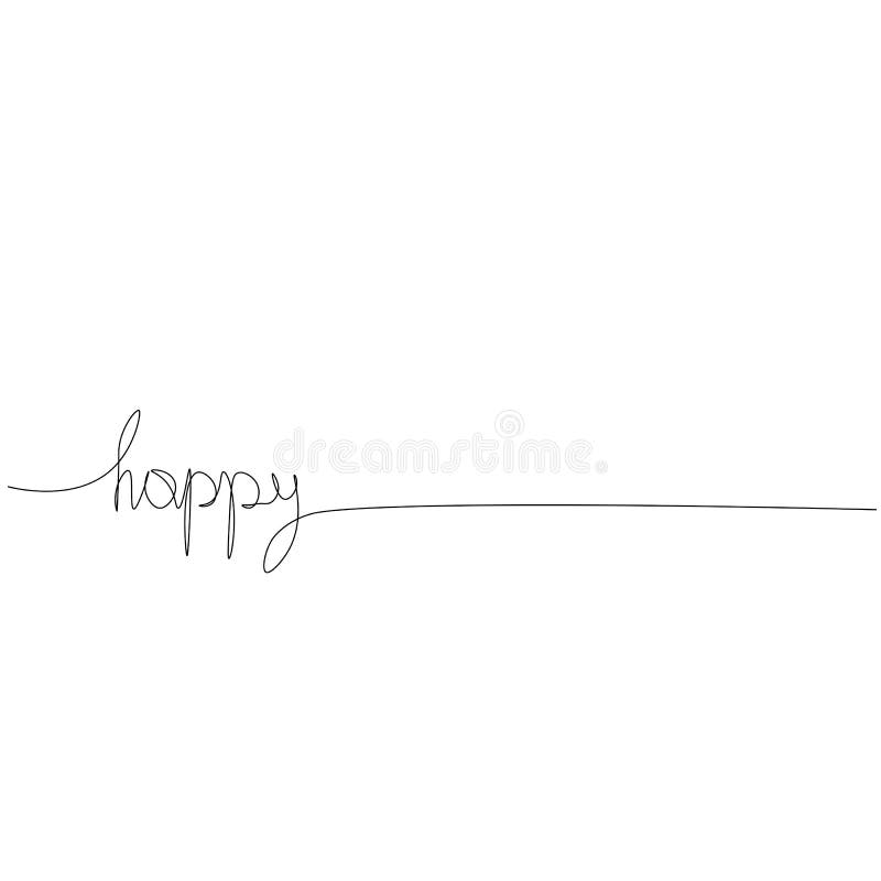 Happy Letter Text Hand Drawing, Vector Illustration Stock Vector ...