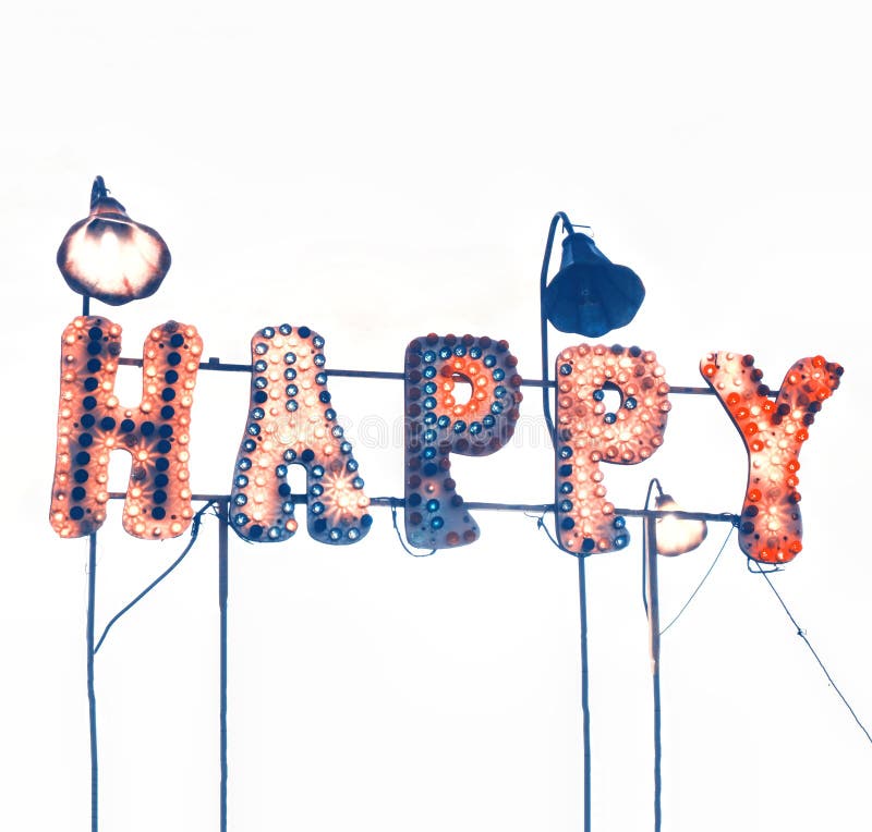 Happy Lettering Vector Hand Drawn Overlay Phrase. Stock Vector ...