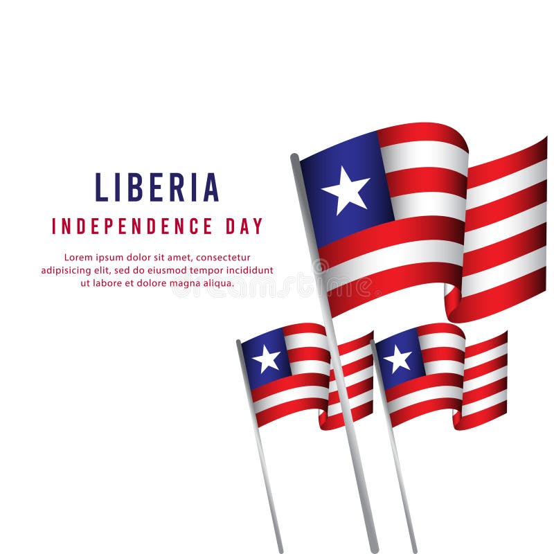 Liberia Happy Independence Day Vector Banner, Greeting Card Stock ...