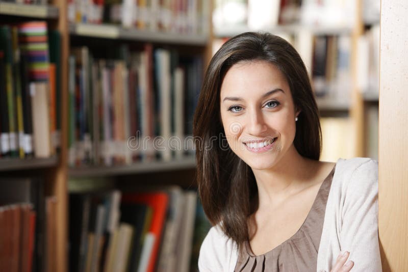 Happy in the Library stock image. Image of book, ideas - 24007553