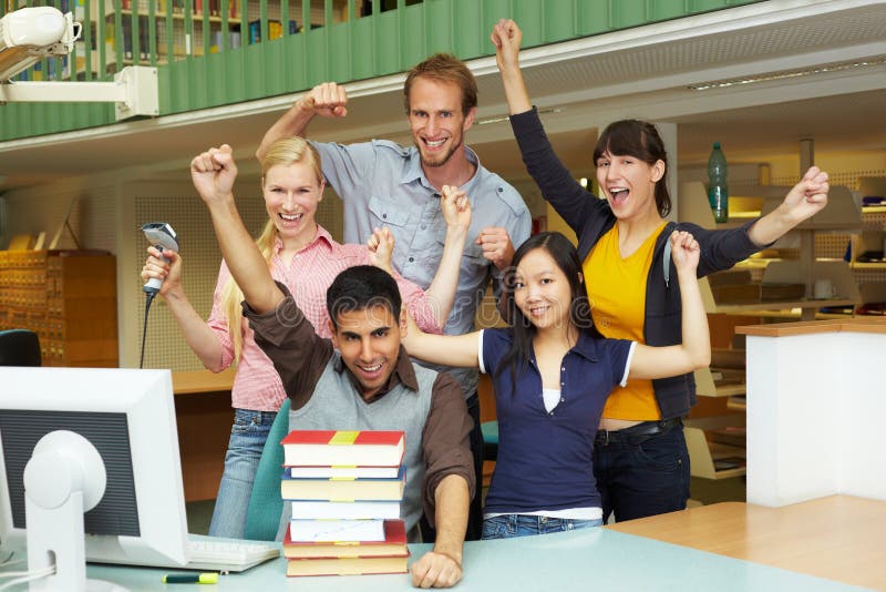 Happy library staff stock photo. Image of employee, european - 11823444