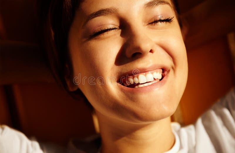 Happy life stock photo. Image of closed, relax, girl - 15669178