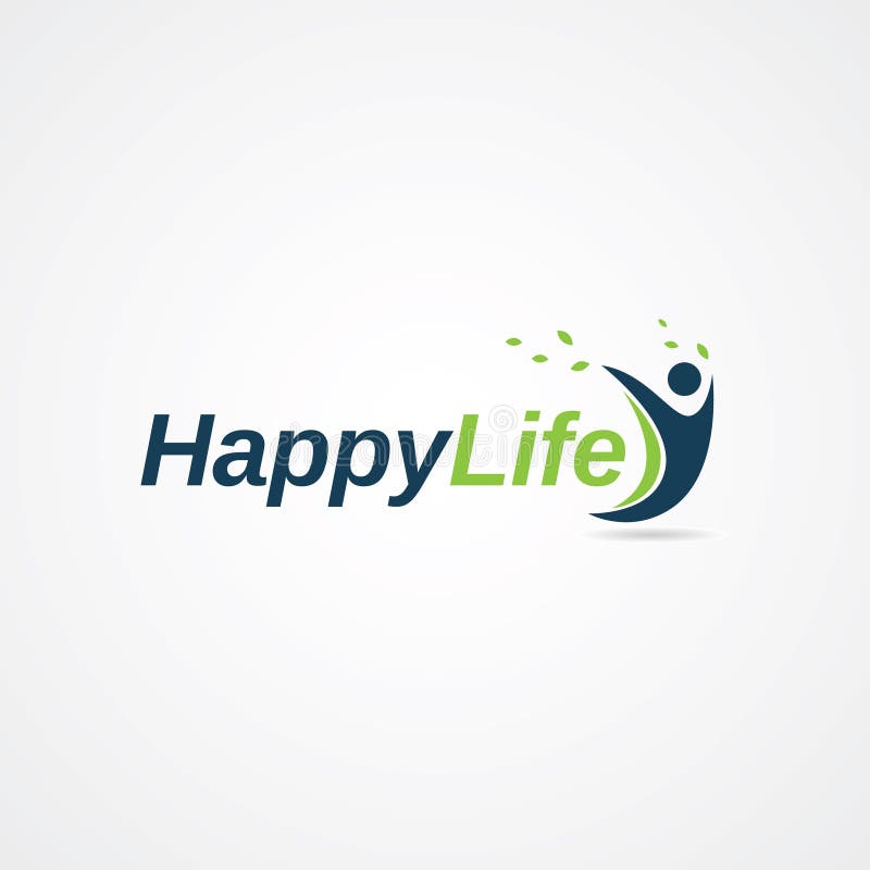 Happy Life People Logo Symbol Stock Illustration - Illustration of ...