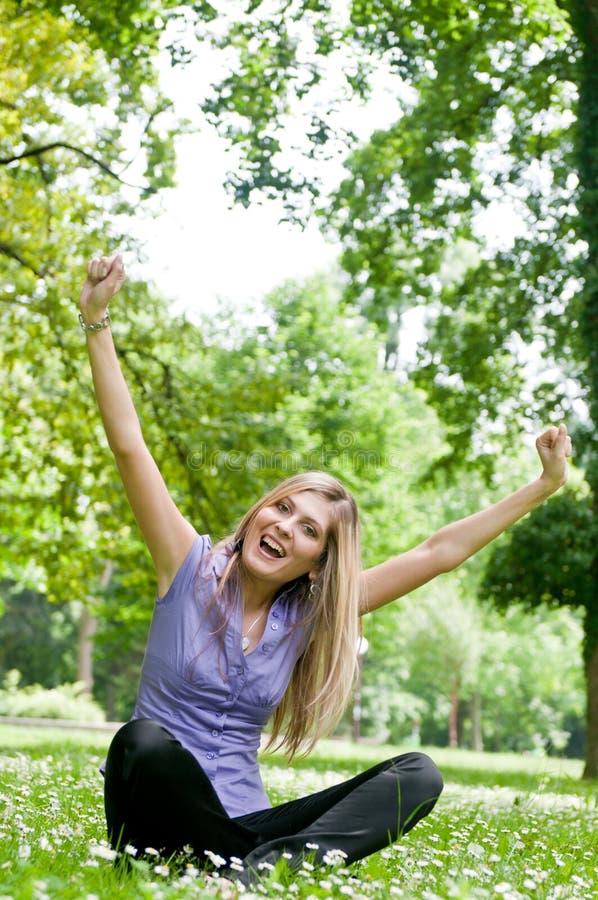 Happy Life - Woman Throwing Leaves in Fall Stock Image - Image of ...