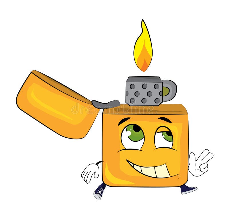 Lighter cartoon stock illustration. Illustration of object - 48180493