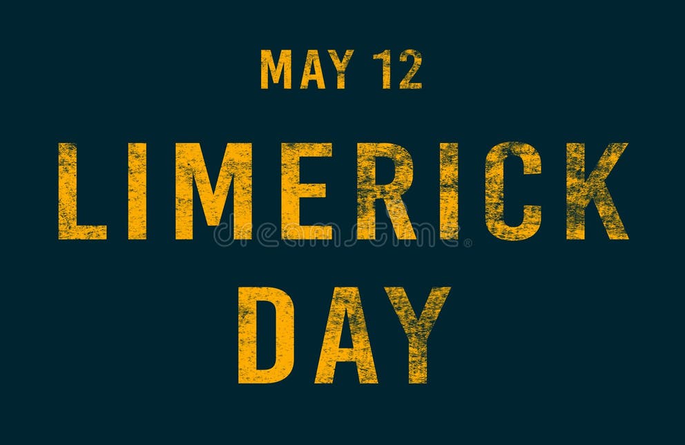 Happy Limerick Day, May 12. Calendar of May Text Effect, Design Stock ...