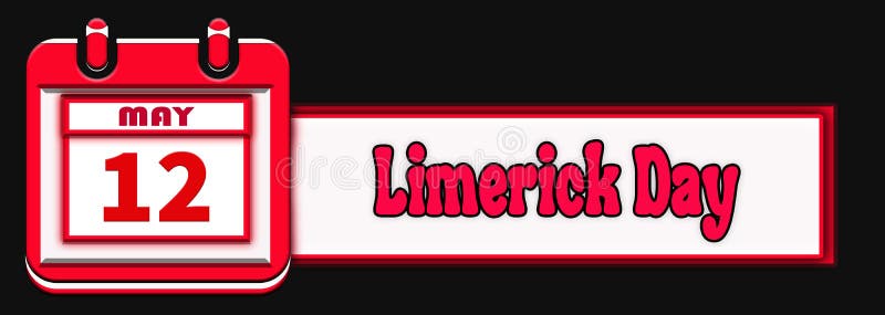 12 May, Limerick Day, Neon Text Effect on Bricks Background Stock ...