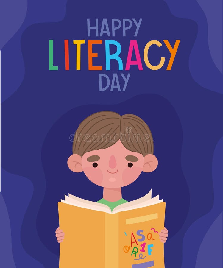 Happy literacy day design stock vector. Illustration of literacy ...