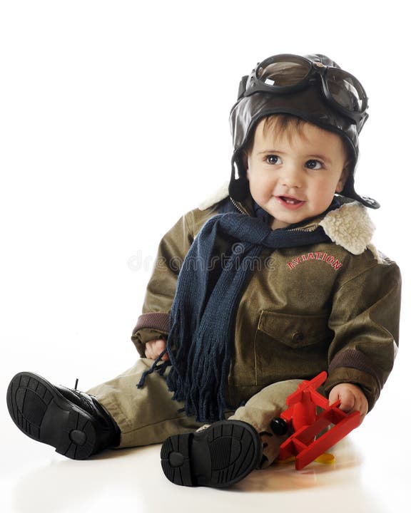 Happy Little Aviator stock image. Image of play, playing - 18913289