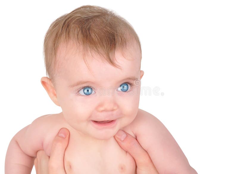 Happy Little Baby Angel with Wings Stock Image - Image of freedom ...