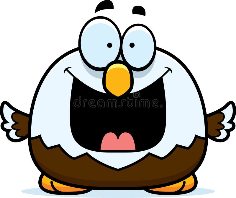 Happy Little Bald Eagle stock vector. Illustration of clipart - 47400470
