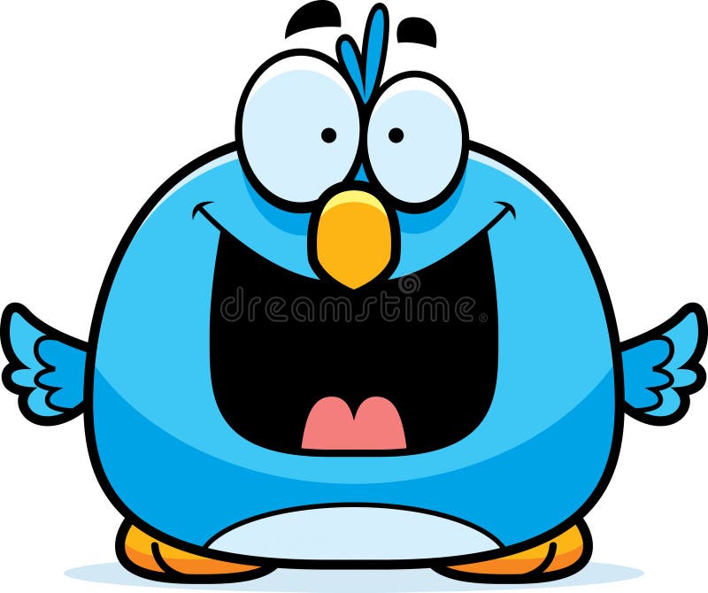 Little Bluebird Parody Big Eyes Illustration Cartoon Stock Illustration ...