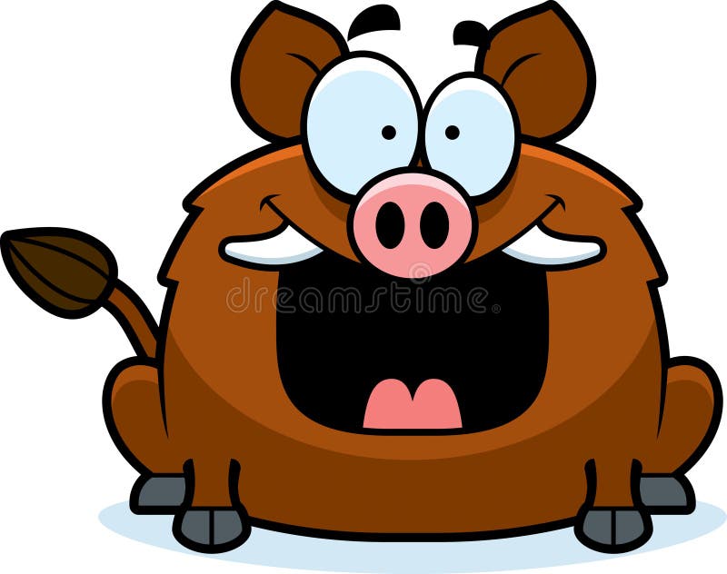 Happy Little Boar stock vector. Illustration of grinning - 47476585