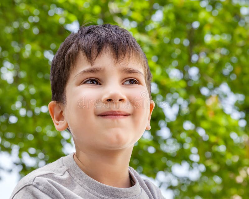 Happy little boy smiling stock image. Image of head, cheerful - 60823917