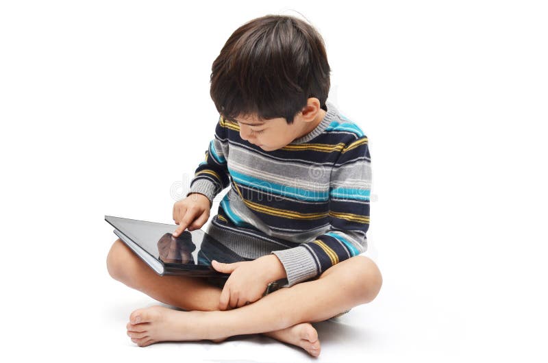 Boy with iPad stock image. Image of entertain, game, child - 29343227