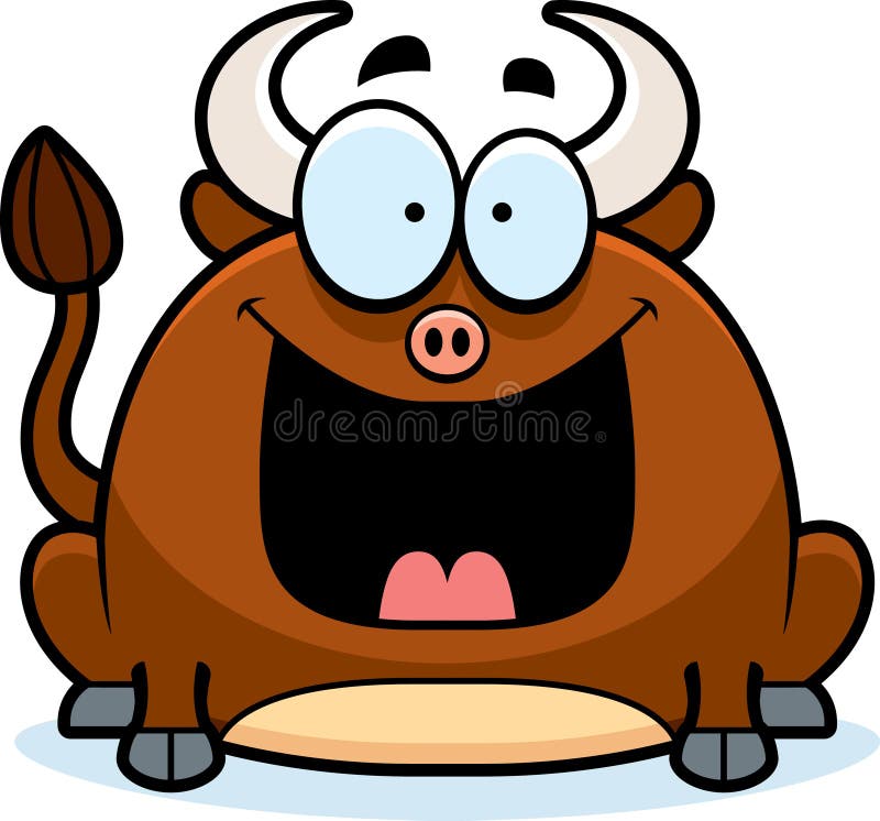 Happy Little Bull stock vector. Illustration of vector - 47053884