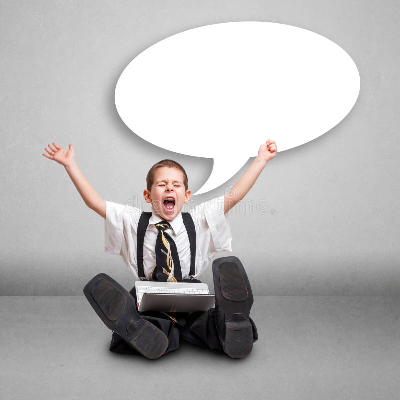 Happy little business boy stock image. Image of employee - 30610489