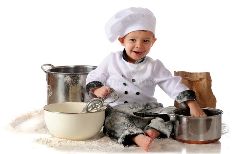 Happy Little Chef stock image. Image of male, person - 13764811