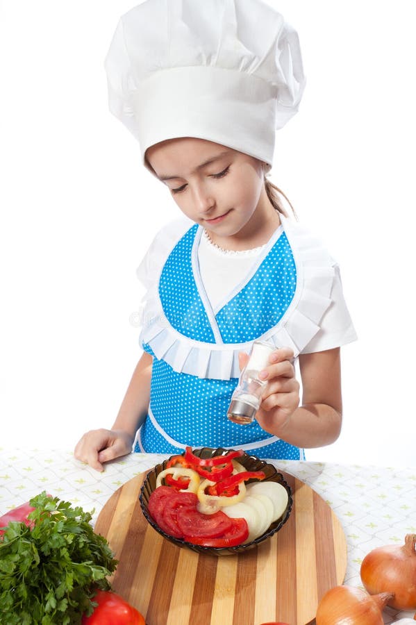 Little girl cooking stock photo. Image of little, cooking - 18173514