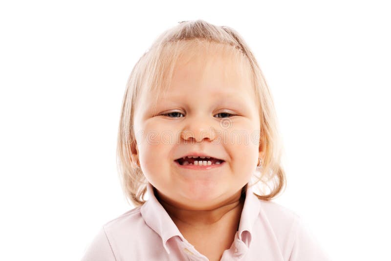 Happy Little Child Posing in Studio Stock Photo - Image of person ...