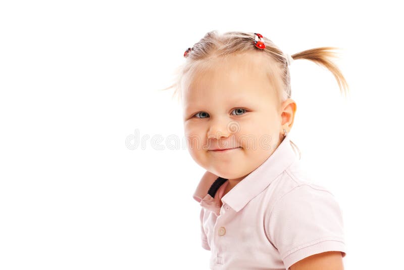 Happy Little Child Posing in Studio Stock Photo - Image of infant ...