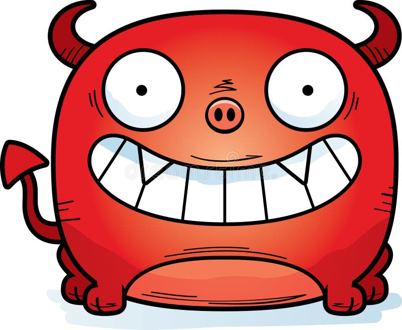 Happy Little Devil stock vector. Illustration of smiling - 116184733