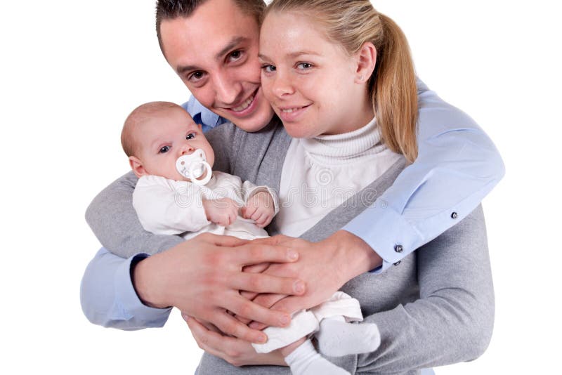Happy little family stock image. Image of parents, father - 14073233