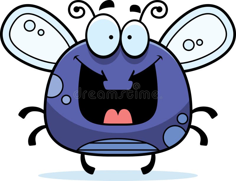 Happy Little Fly stock vector. Illustration of clipart - 47089946