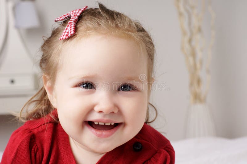 Happy little girl stock image. Image of caucasian, color - 27336953