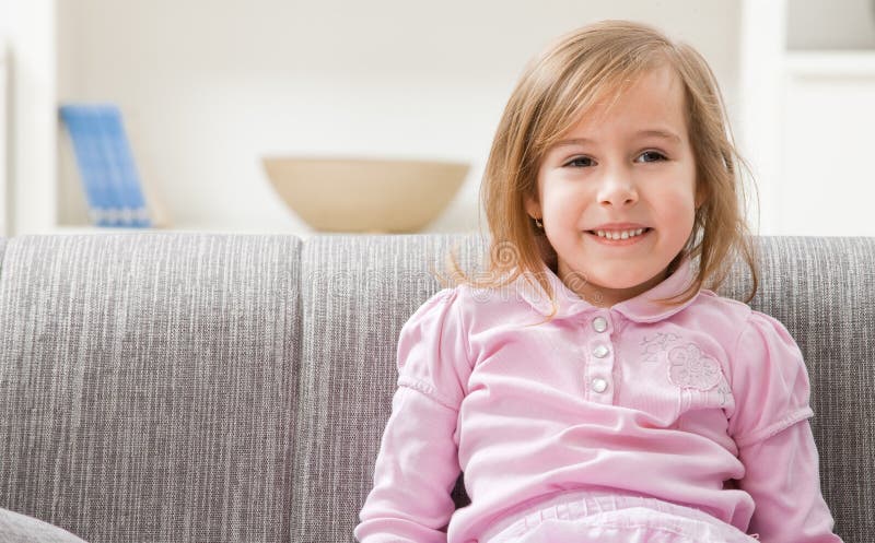 Happy little girl stock image. Image of face, childhood - 9936063