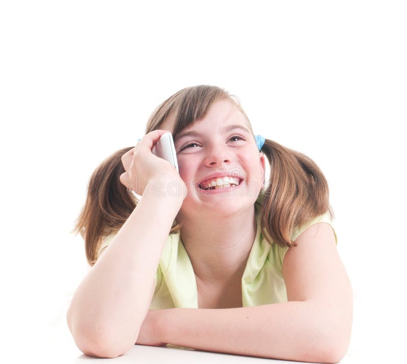 Happy Little Girl Isolated. Stock Image - Image of female, healthy ...