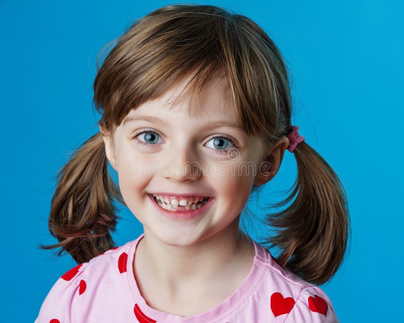 Happy little girl portrait stock photo. Image of adorable - 29401014