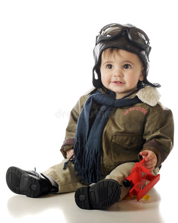 Happy Little Pilot stock image. Image of aviator, aviation - 18731567