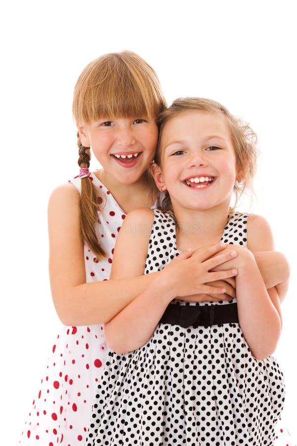 Two Sisters stock photo. Image of happiness, isolated - 18663550