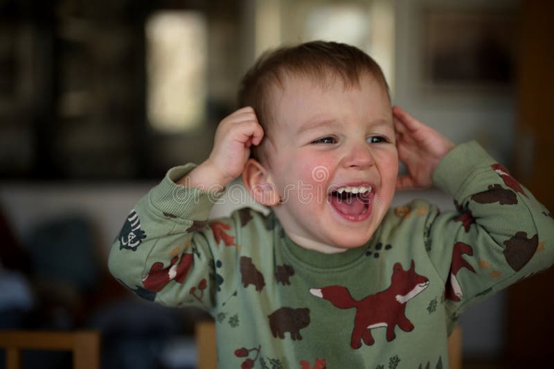 Happy little toddler stock image. Image of home, face - 272416105