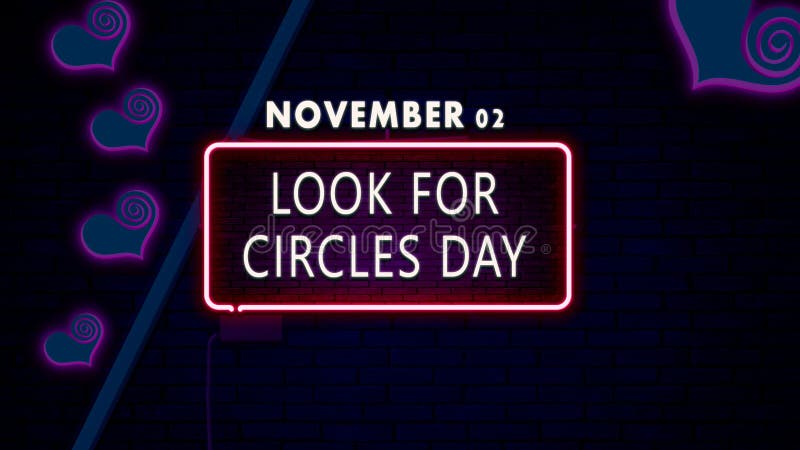 Happy Look for Circles Day, November 02. Calendar of November Retro ...