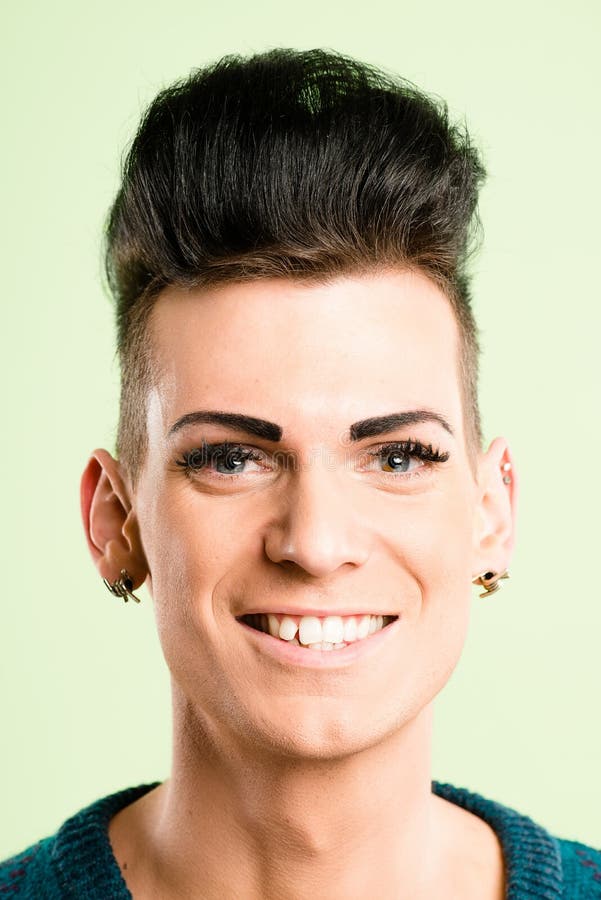 Happy Man Portrait Real People High Definition Green Background Stock ...