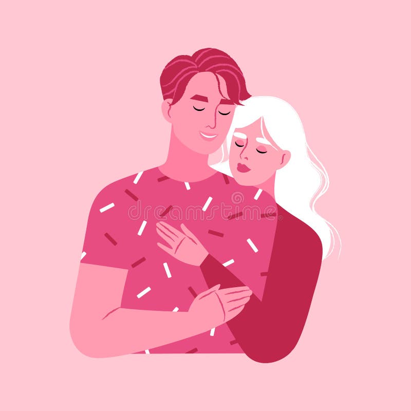 Happy Love Couple Stock Vector Illustration Of Modern 268604854