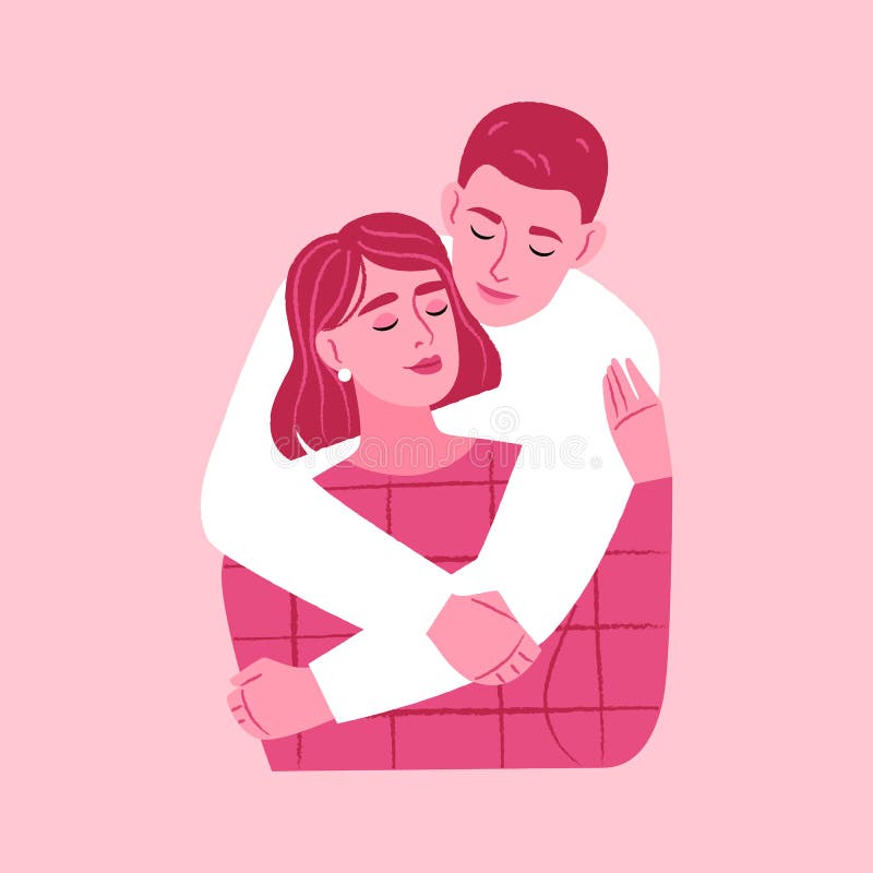 Happy Love Couple Stock Vector Illustration Of Modern 268916300