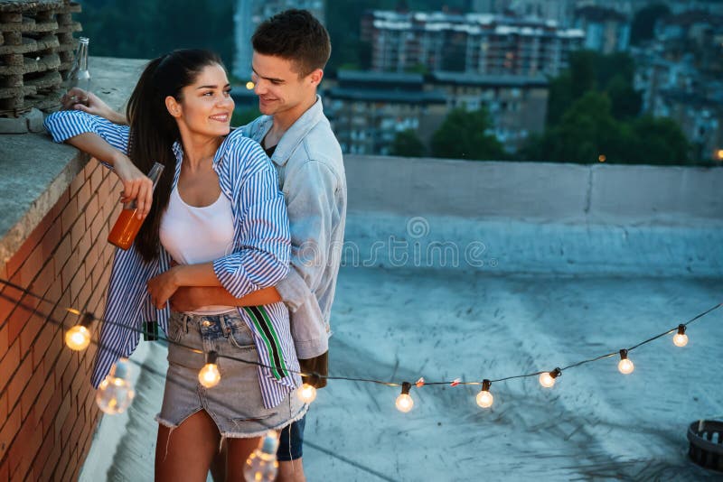 Happy Lovely Couple Having Fun Time at Party Stock Photo - Image of ...