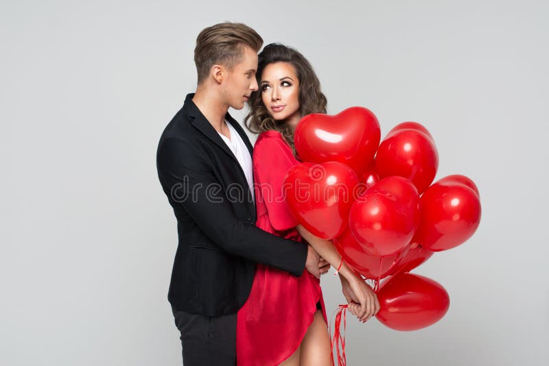 Happy Lover Couple. Valentines Day Stock Photo - Image of elegant ...