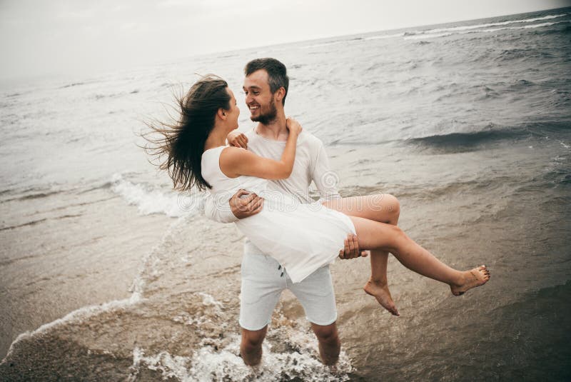Happy lovers stock image. Image of mind, lovers, hands - 93579375