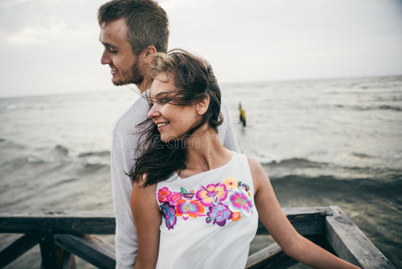 Happy lovers stock image. Image of cheerful, forest, nature - 93580621