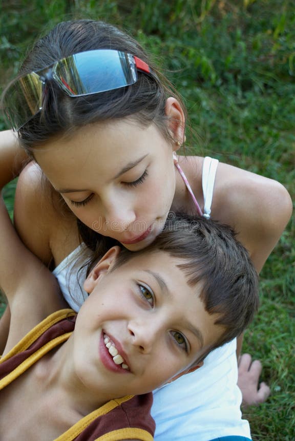 Happy and loving children stock photo. Image of glasses - 11782474